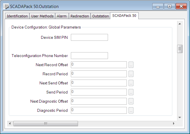 Scadapack 50 Driver Guide Specify The Device Configuration Global Parameters Configuring A
